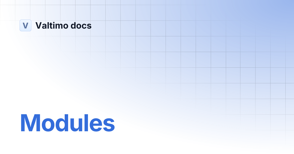 Modules | Valtimo docs