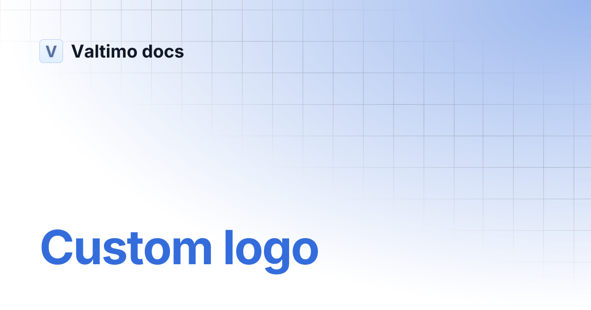Custom logo | Valtimo docs